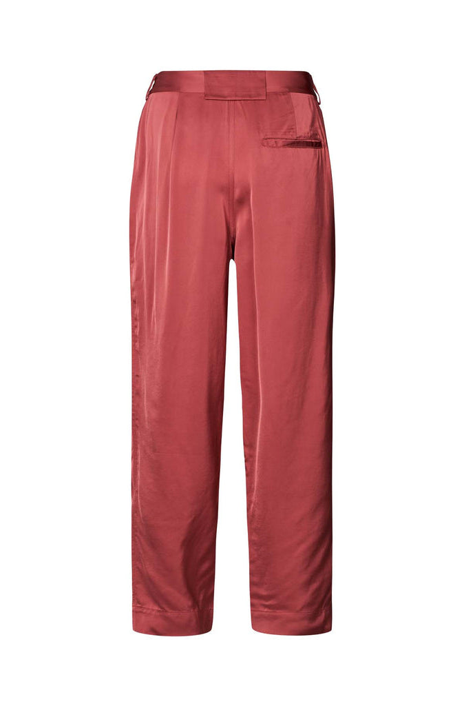 Rabens Saloner Carly Pants in Burgundy – Wild Paisley
